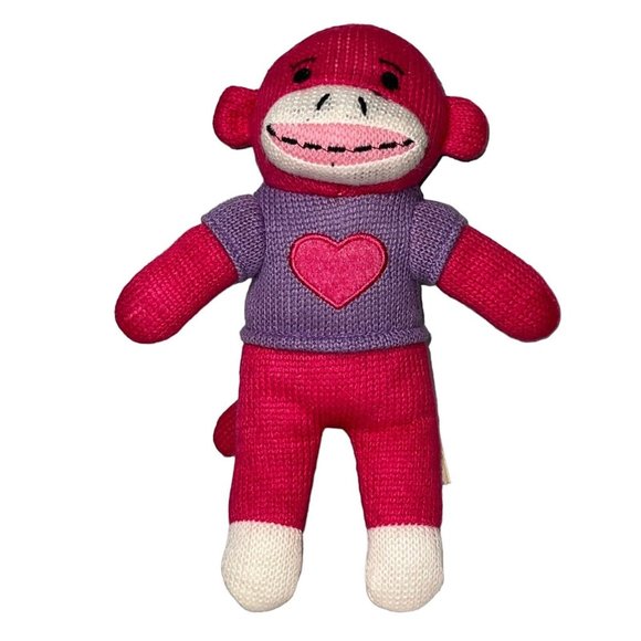Dan Dee | Toys | Dan Dee Sock Monkey W Heart Sweater Plush Stuffed ...